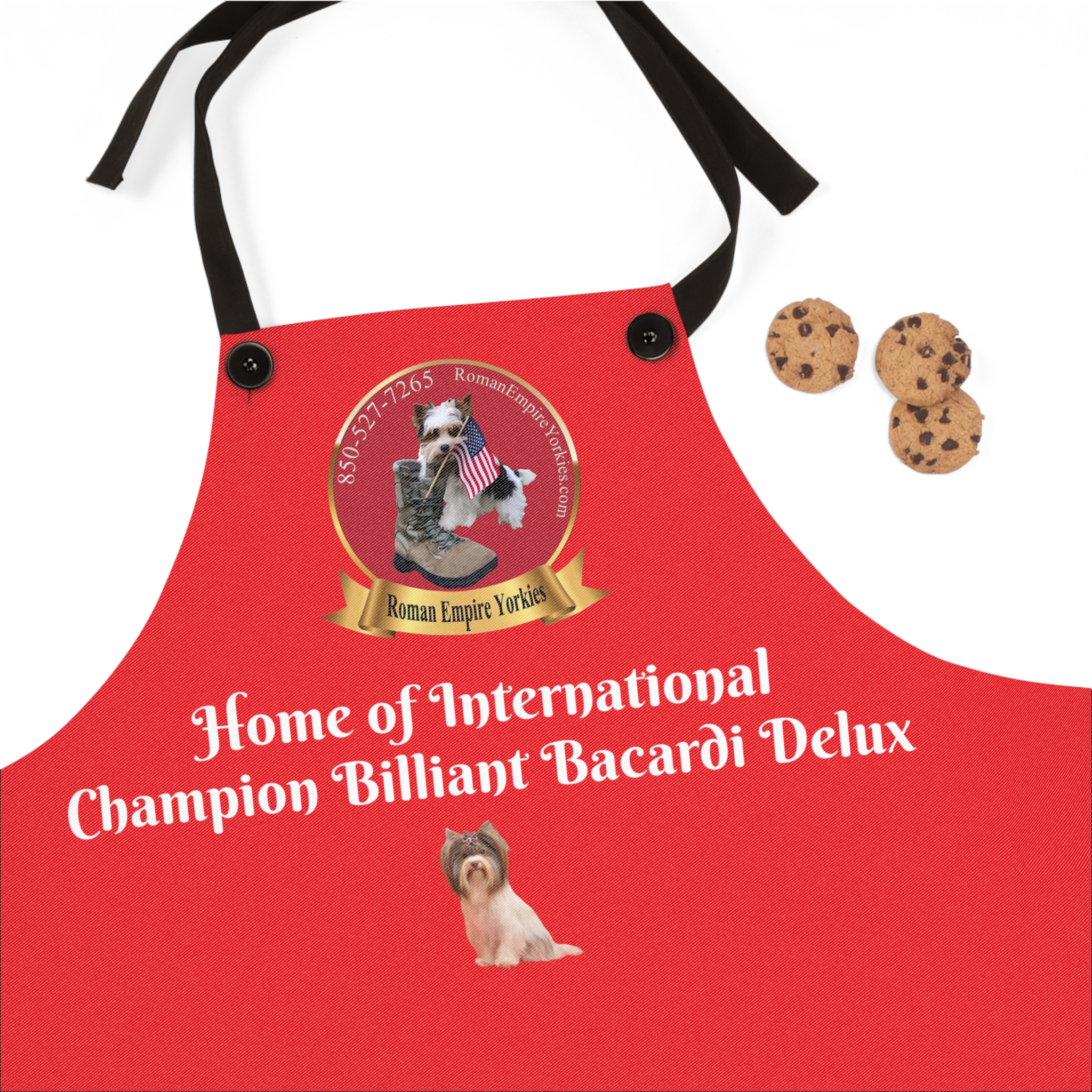 Roman Empire Yorkies Red Work Apron – Yappy Yorkie